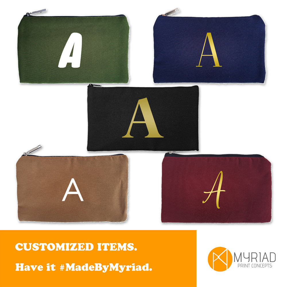 Colored Initial Pouches | MYRIAD PRINT CONCEPTS – Myriad Print Concepts